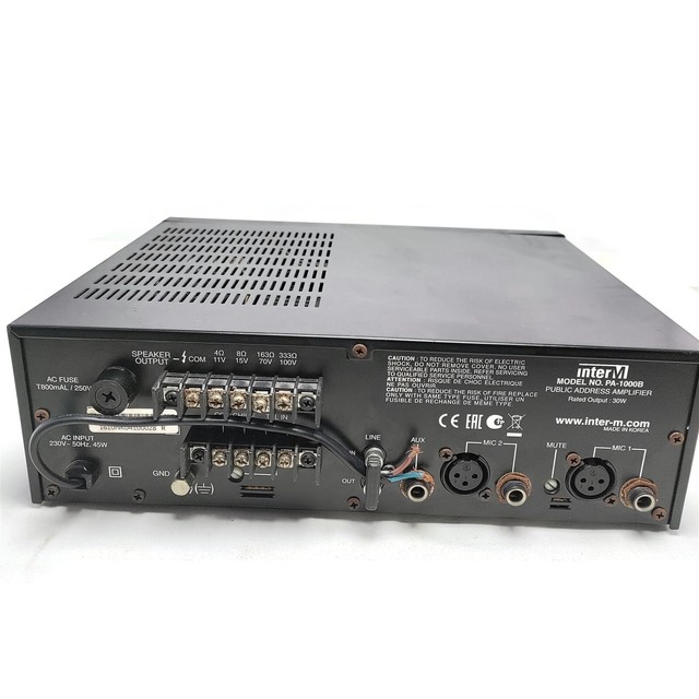 Inter-M PA-935N 35W Public Address Mixing Amplifier/4Ohm/8Ohm/70V/100V ...
