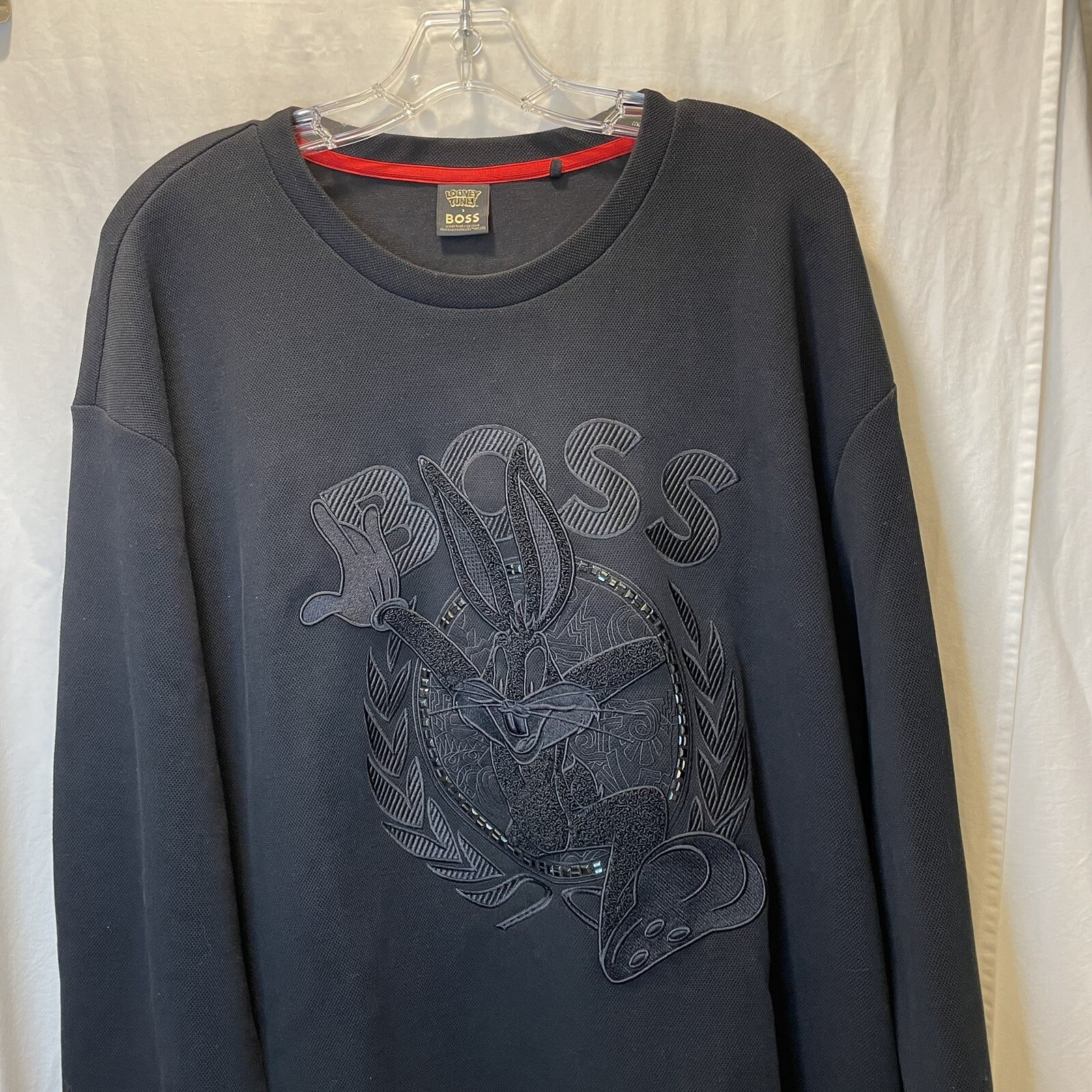 Rare Looney Tunes X Boss Collab Shirt Black Embroider… - Gem