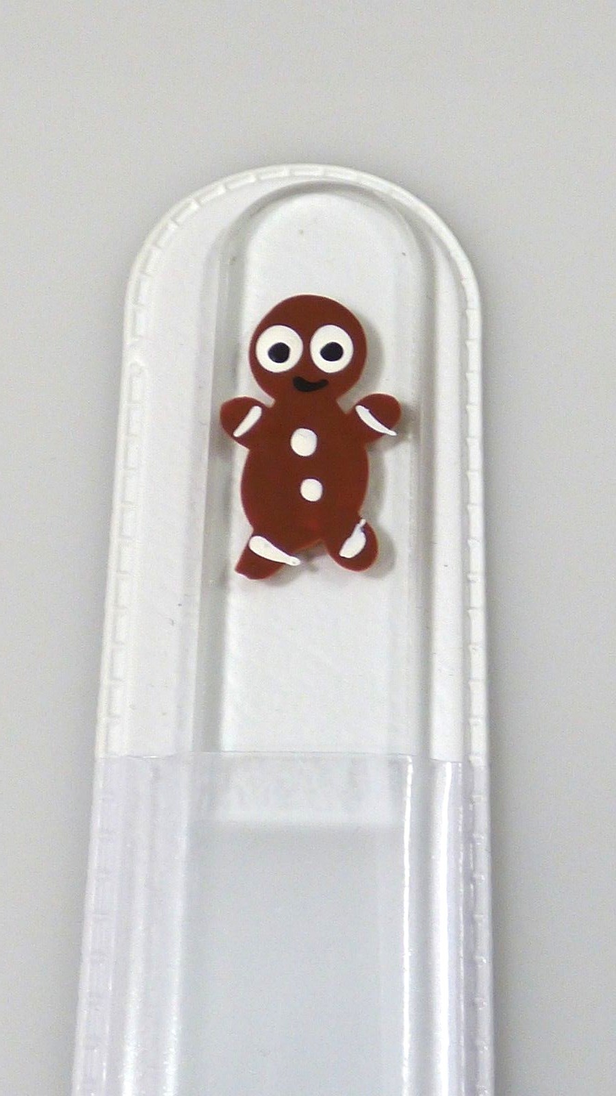 Glass Nail File Gingerbread Man Czech Crystal Hand Painted Medium 5.5 ...