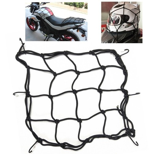 Motorcycle Tank Net Motorcycle Bag Black Bungee Cargo Container Helmet ...