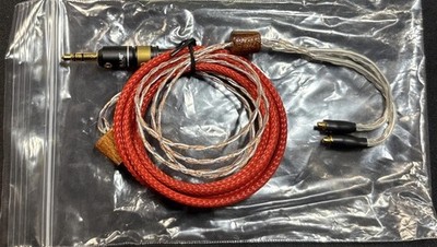 New Unused Custom Made Viablue Red Jacket IEM Shure Headphone Cable 48 ...