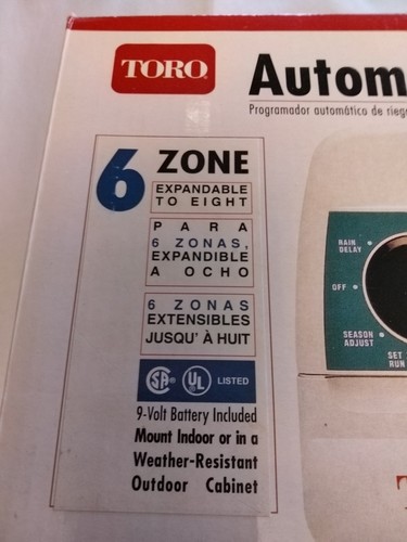 Toro Automatic Sprinkler Timer 6 Zone Controller Programmable New Old ...