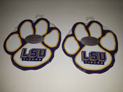 LSU Tigers Magnetic Paw Decal 6" x 6" ( Set of 3 ) | eBay
