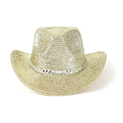 Men & Women Cowboy Hat Western Style Glitter Cosplay Party Costume ...