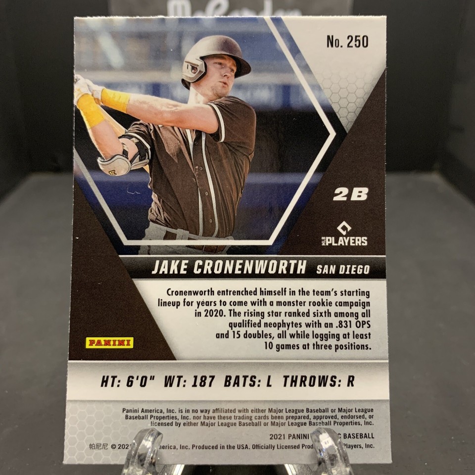 2021 Panini Mosaic Baseball Jake Cronenworth Rookie Card/#250 Padres | eBay