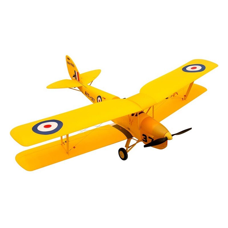 Dynam Tiger Moth DH. 82 V2 Yellow 4S RC Biplane 1.3m Wingspan | eBay