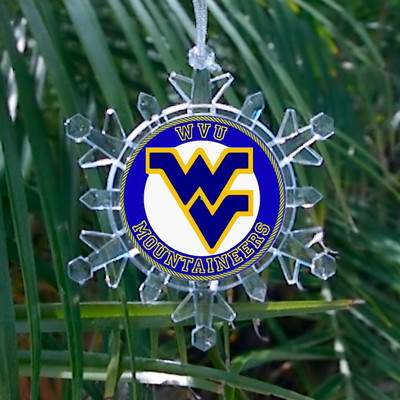 WVU West Virginia Mountaineers Snowflake Lit Holiday Christmas Tree ...