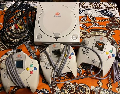 Sega Dreamcast Lot Console 3 Controllers 12 Games Sonic Power Stone 2 ...