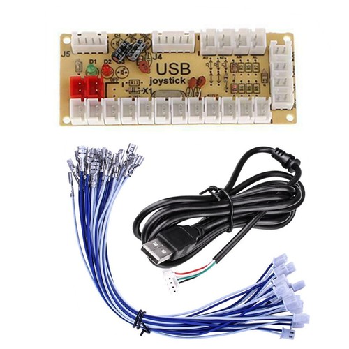 Zero Delay Arcade USB Encoder With USB/Wire Cable For Mame Jamma DIY PC ...