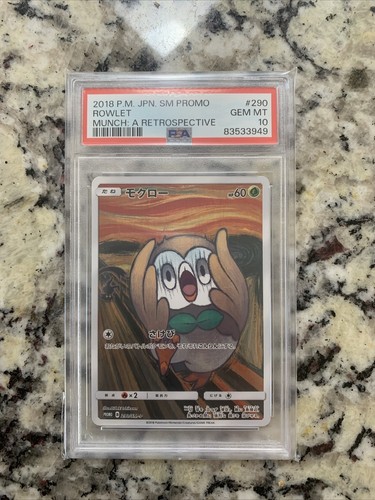 Pokemon Rowlet Munch Scream Japanese Full Art Promo 290/SM-P PSA 10 Gem ...