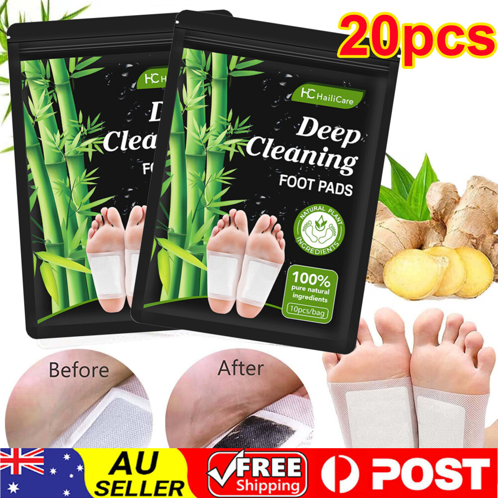 50Pack Detox Foot Patches Pads Natural plant Toxin Removal 100 Sticky ...