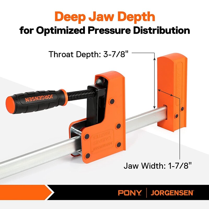 Jorgensen 2pack 18" Bar Clamp Set 90° Parallel Clamp Cabinet Master 500 ...