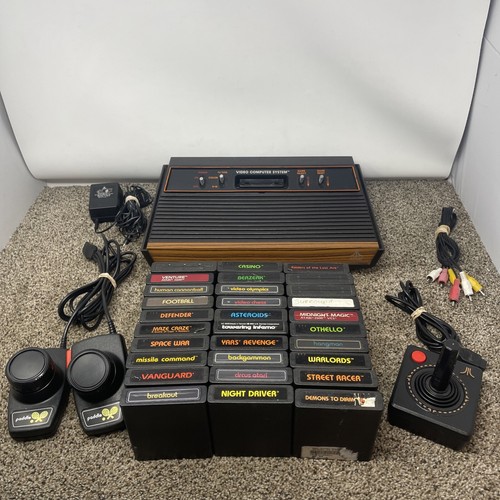 Atari 2600 System Bundle AV MODDED with Console, 30 Games, Joystick ...