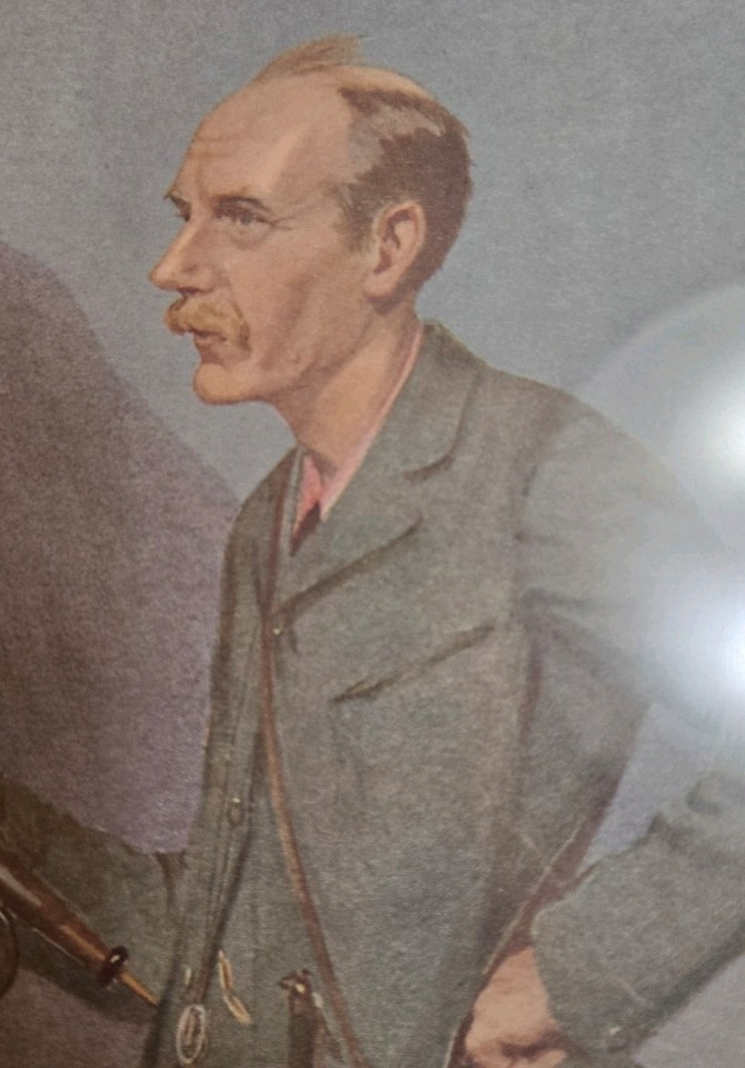 Vintage Lithograph Print 'The Postmaster General' By Spy Wooden Framed ...