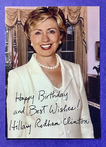 1995 Hillary Rodham Clinton Novelty Greeting Card / Used / Crafts-White ...