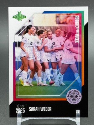 2025 Parkside NWSL Pronto Rookie of the Week #25 SARAH WEBER RC /210 | eBay