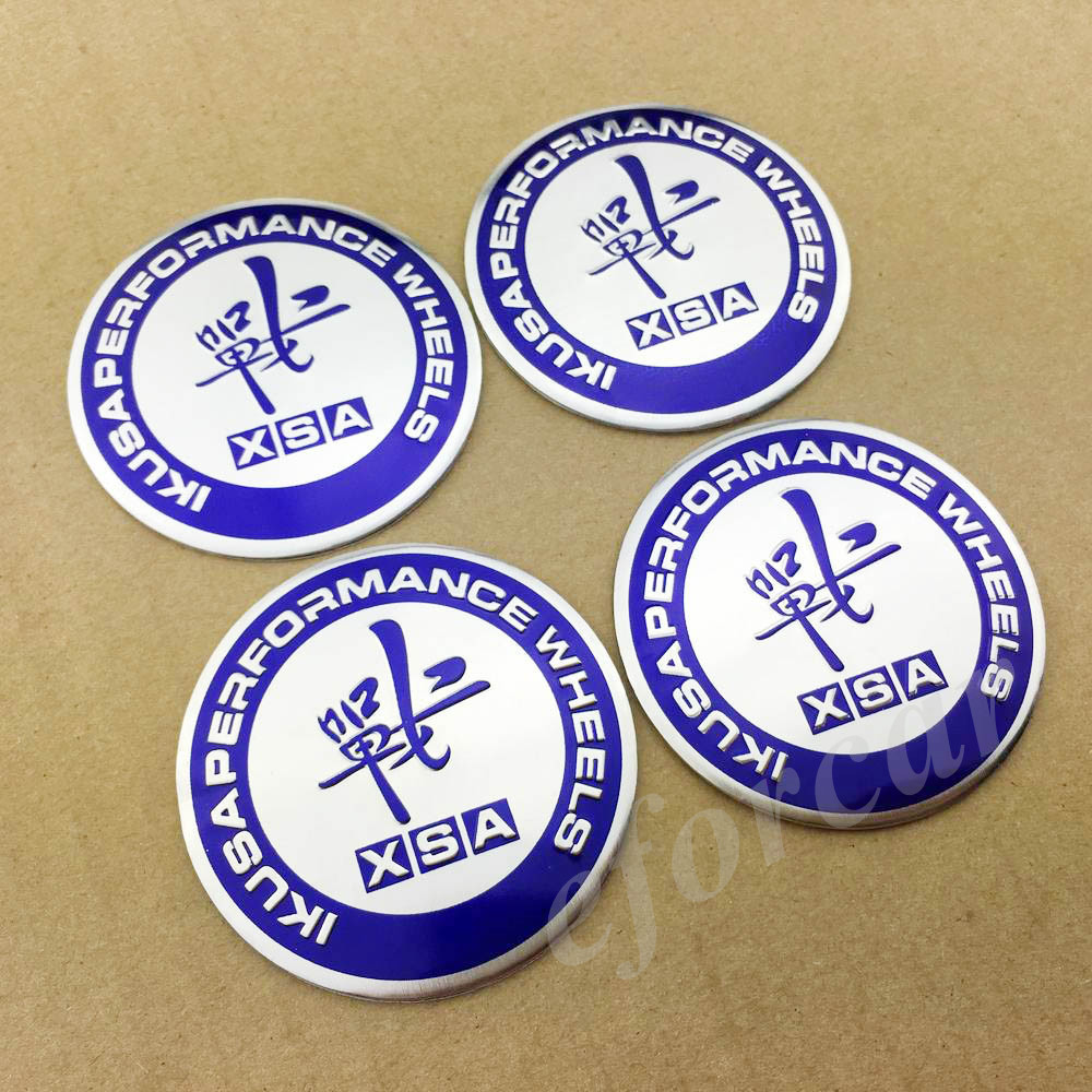 4pcs XSA Racing Sport Wheel Center Hub Cap Badge Emblem Sticker Decal ...