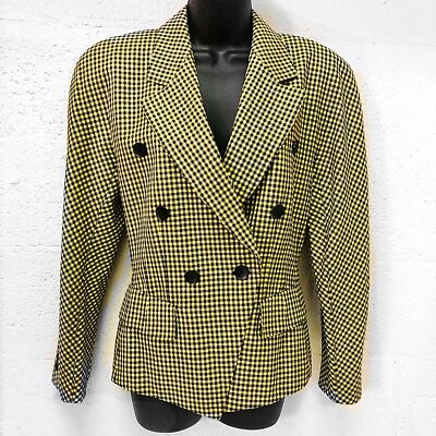 Vintage Escada Print Blazer Yellow & Black ESCADA size 36 | eBay