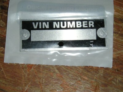 New Blank VIN ID Plate use for any year style make antique vintage Car ...