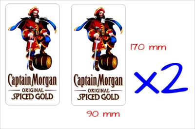 Captain Morgan Stickers TWO (2) 170 x 90 mm each | eBay Australia