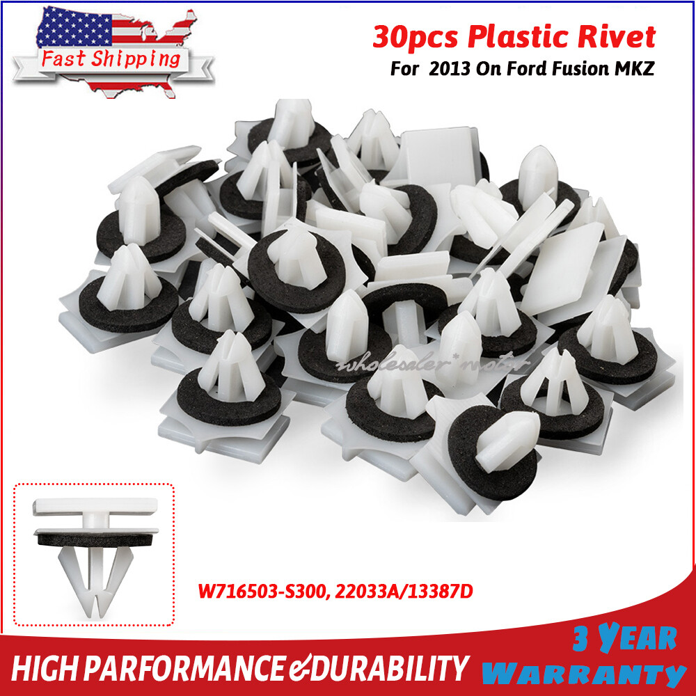 30PCS New Rocker Panel Deck Lid Moulding Clips Retainer For Ford ...