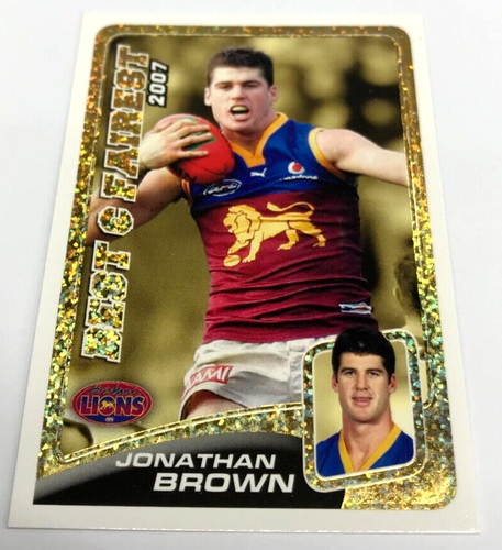2008 HERALD SUN AFL CARD BEST AND FAIREST CARD BF2 JONATHAN BROWN ...