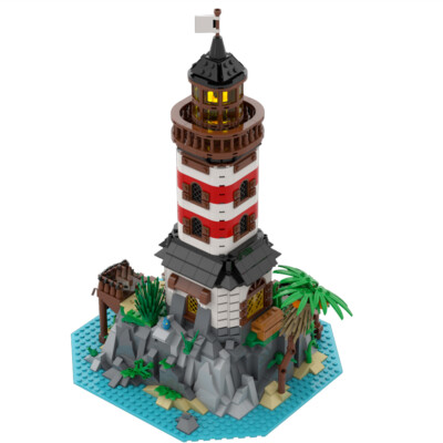 Empire Lighthouse Minifig Scale Modular Building 1144 Pieces New High ...