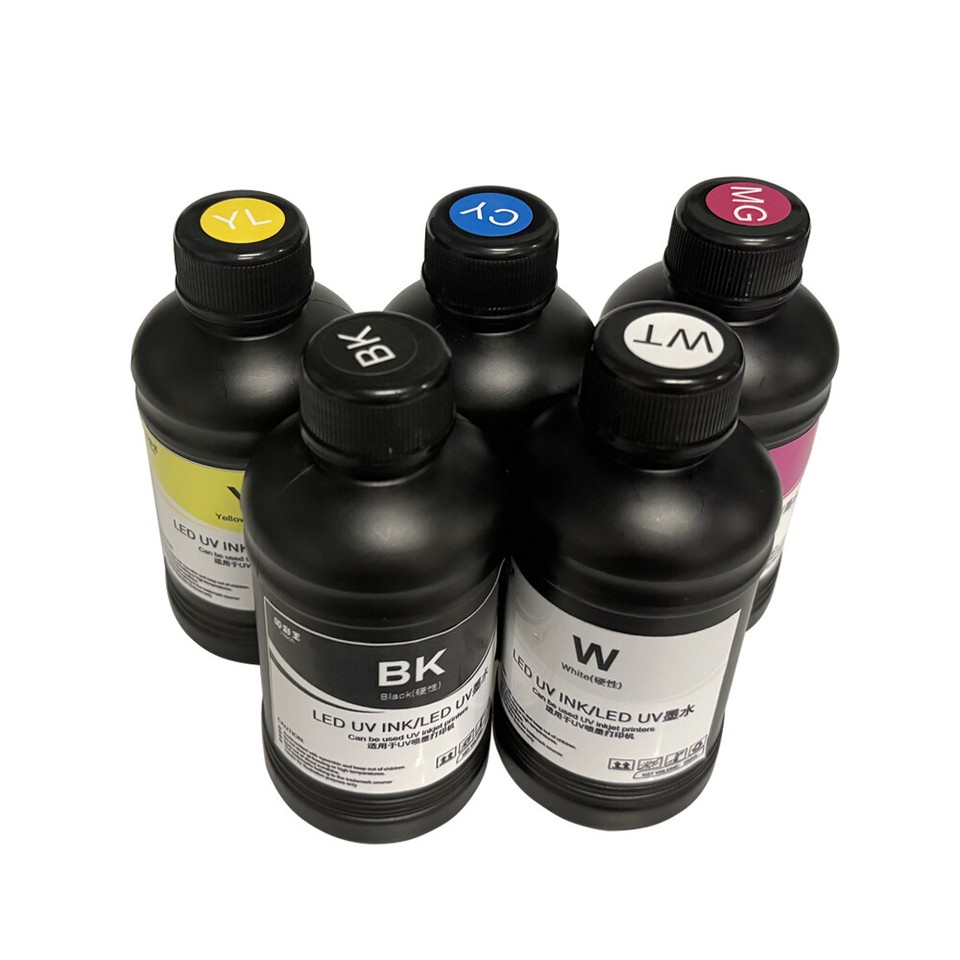 5 X 250ML UV INK For ACHI A3 A4 A5 UV Printer Colorful CMYKW Neutral ...
