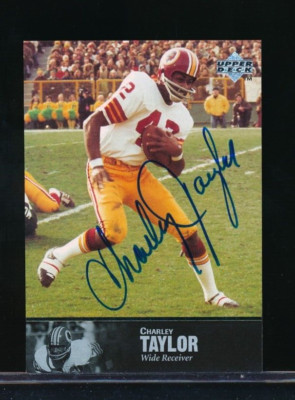 CHARLEY TAYLOR 1997 Upper Deck LEGENDS FOOTBALL AL-14 auto autograph ...