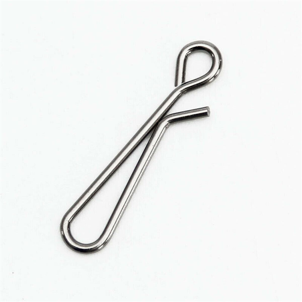 100pcs Fast Fishing Swivel Snap Clips Stainless Steel Swivels Snap Size ...