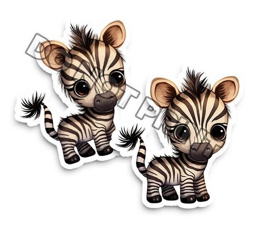 Cute Baby Zebra Stickers Cute Colt Stickers Die Cut Decals M33025 Set ...
