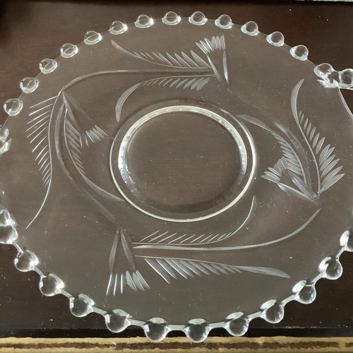 Crystal Imperial Candlewick Lily Of The Valley Etched 2 Handle Under ...