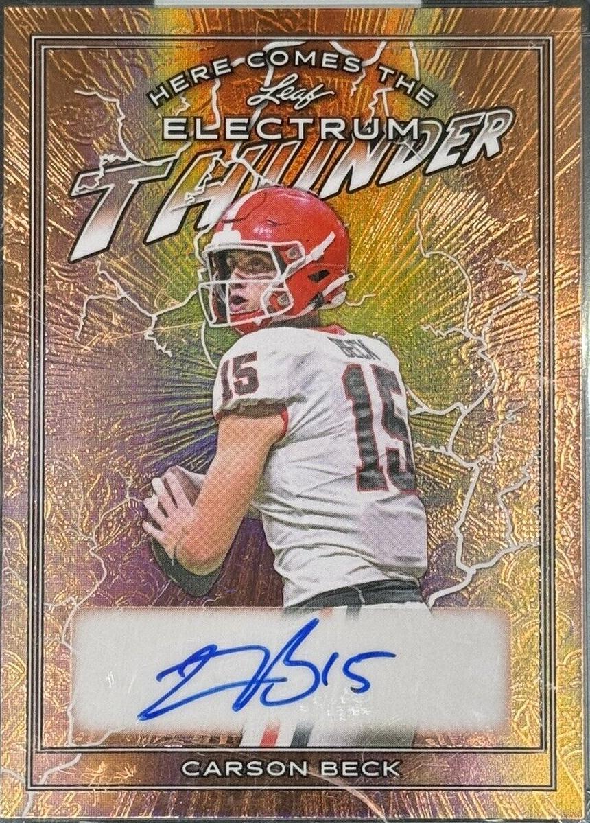 2024 Leaf Electrum - Here Comes the Thunder Carson Beck #HCT-CB1 Bronze ...