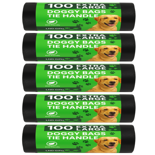500 x Dog Poo Bags Extra Large Dog Poop Bags With Tie Handles Doggy ...
