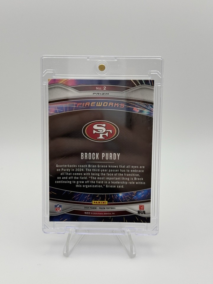 2024 Panini Prizm - Fireworks Brock Purdy #2 Green Prizm | eBay