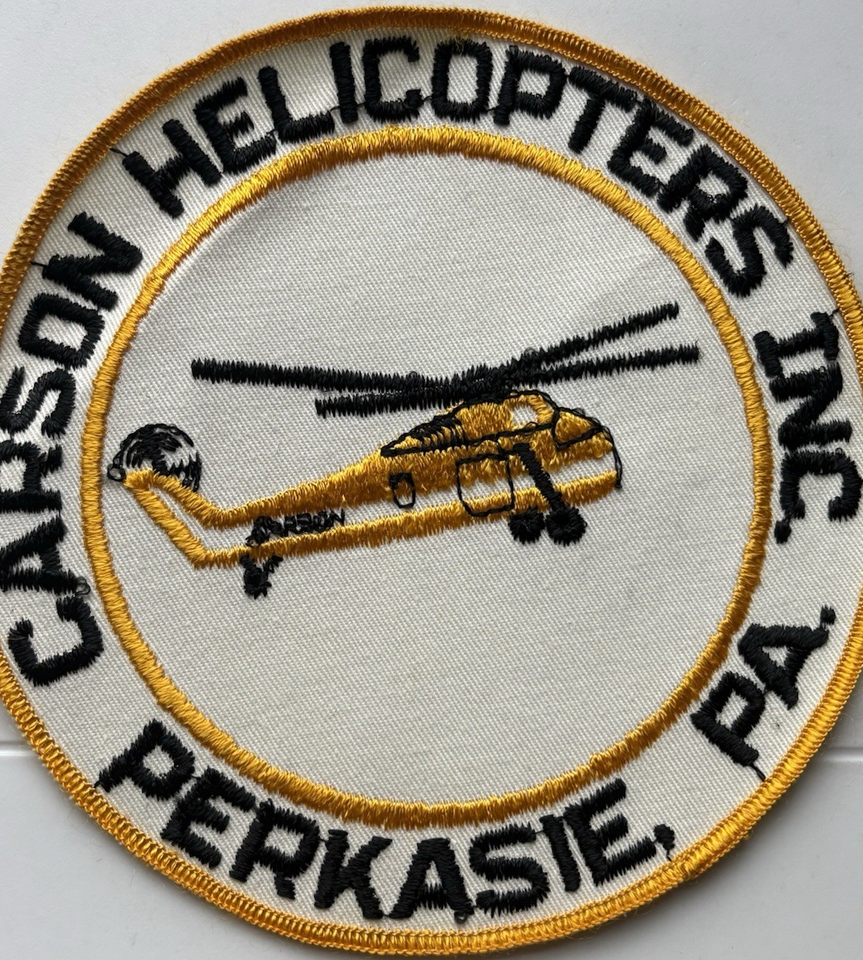 Carson Helicopters Inc. Perkasie PA 6" Round Embroidered Back Jacket ...