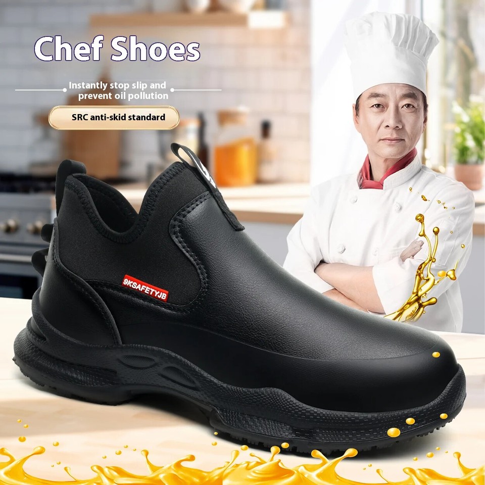 Chef Shoes Four Season Anti Slip Oil Resistant Waterproof Bathroom Men ...
