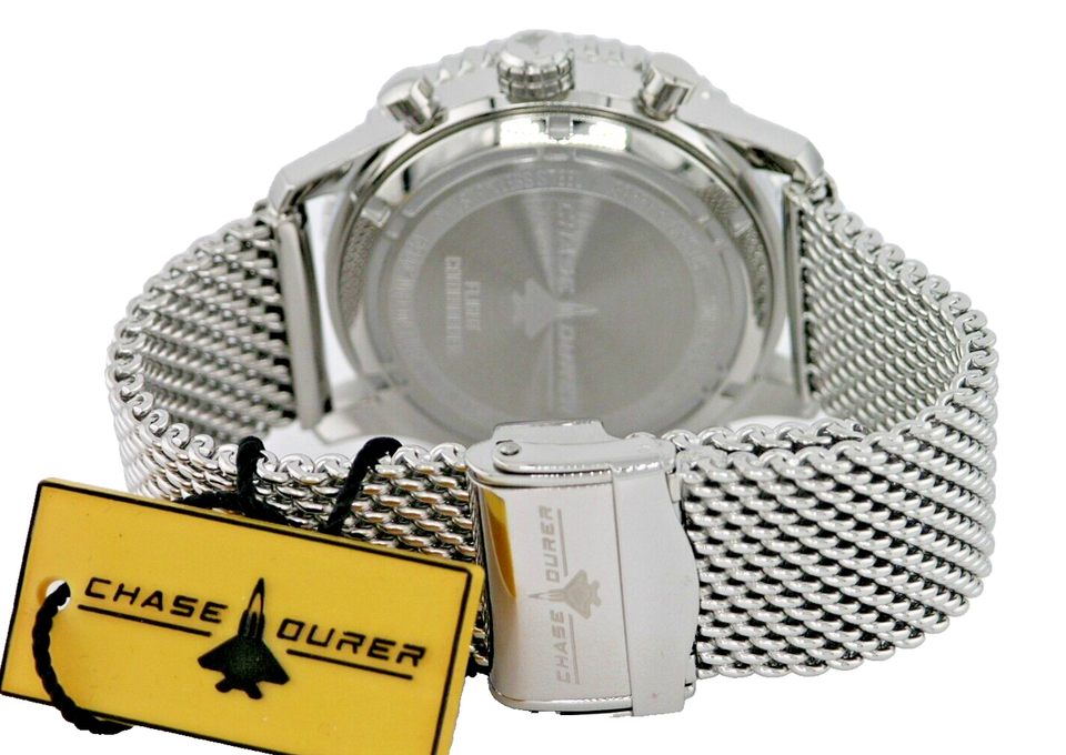NEW CHASE DURER CDW-0071 FLIGHT COMMANDER SWISS CHRONO SAPPHIRE GREEN ...