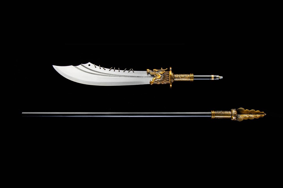 Chinese Kung Fu Big Dao Dragon Sword Nine-ring Broadsword Manganese ...