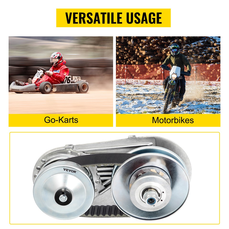 VEVOR Go Kart Torque Converter Kit 3/4" 10T Heavy Duty Comet TAV2 30-75 ...