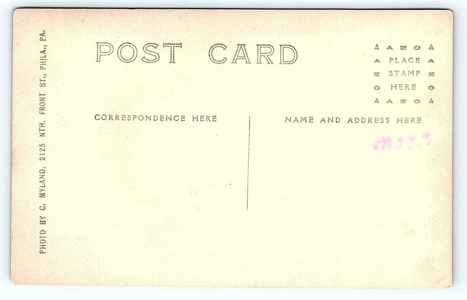 c1910 PHILADELPHIA PA GENTLEMAN IN 3 PIECE SUIT C. MYLAND RPPC POSTCARD ...