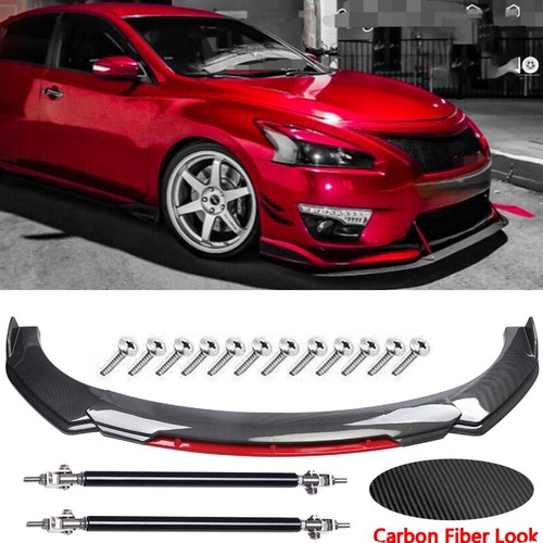 For Nissan Altima/ Front Bumper Lip Spoiler Splitter Carbon Fiber Black ...