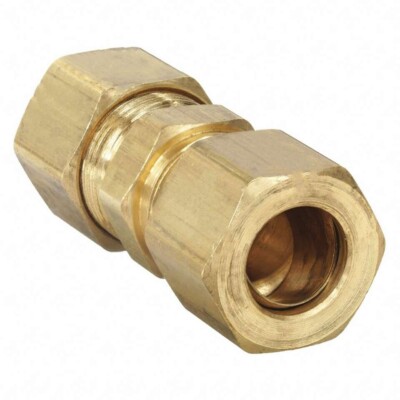Parker 62C-4 Brass Compression Union 1/4" OD Tube (Qty 10) 300 psi max ...