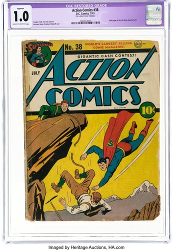 1941 D.C. Comics Action Comics 38 CGC 1.0. Early Superman Cover | eBay