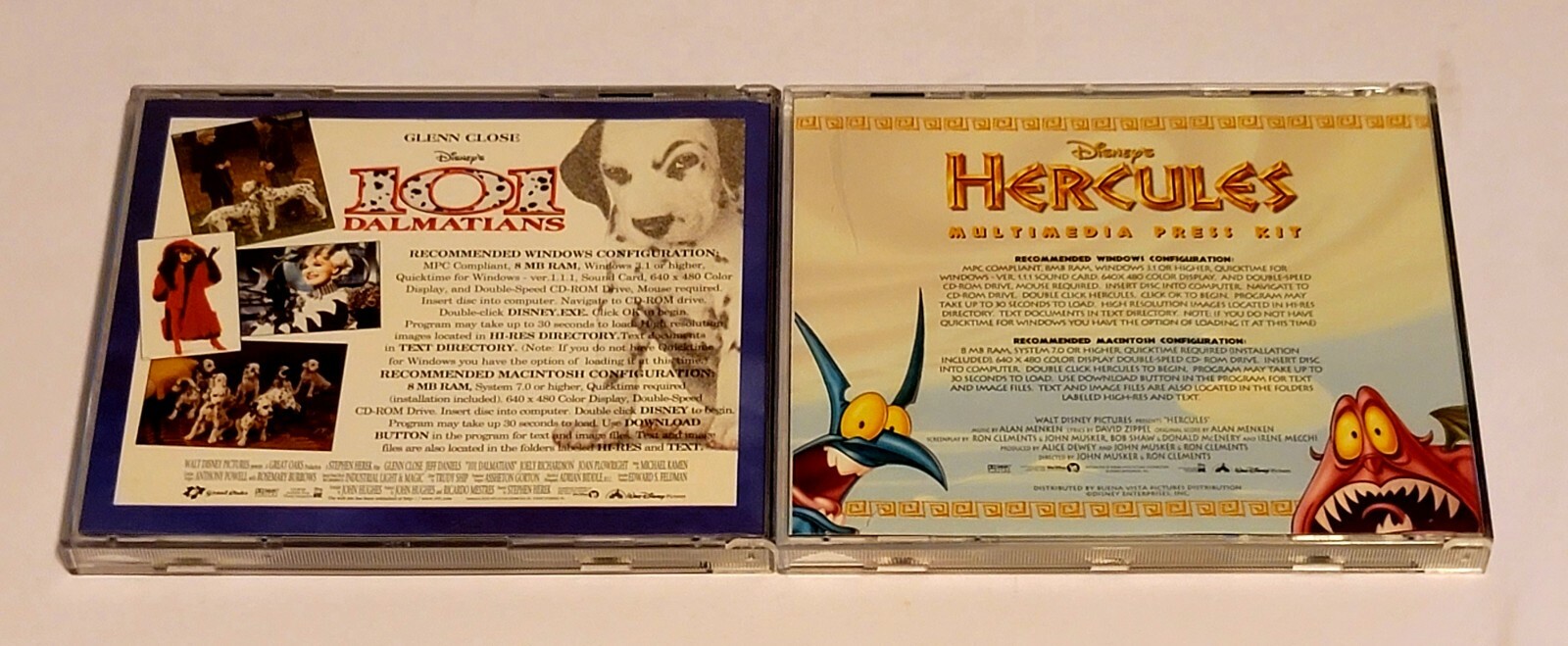 Disney's Hercules & 101 Dalmatians Multimedia CD-Rom Press Kit | eBay