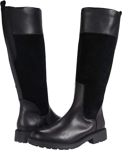 Clarks Orinoco 2 Hi Womens Knee High Boots Black Warm Lined Leather 8.5 ...