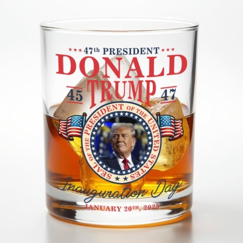 Donald Trump Whiskey Glass 11oz 47th President 2025 Inauguration Day | eBay