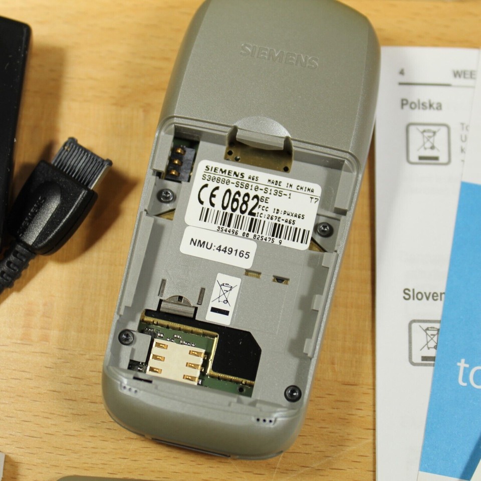 Rare Vintage Siemens A65 TIM Phone Silver 2004 In Box Italian ...