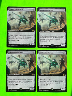 MTG The Brothers' War ( Simian Simulacrum ) Extended Art Lot of 4 #052 ...