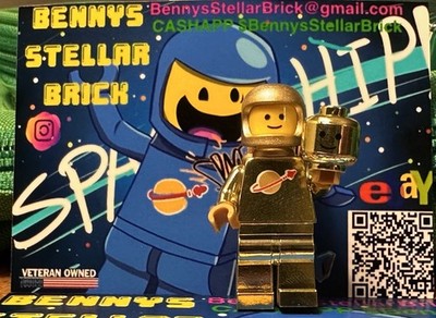 LEGO Classic Spaceman Gold Chrome With Black Space Helmet / Air Tank UV ...